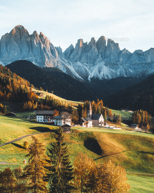Beautiful landscape shot of church in Santa Maddalena Magdalena ...