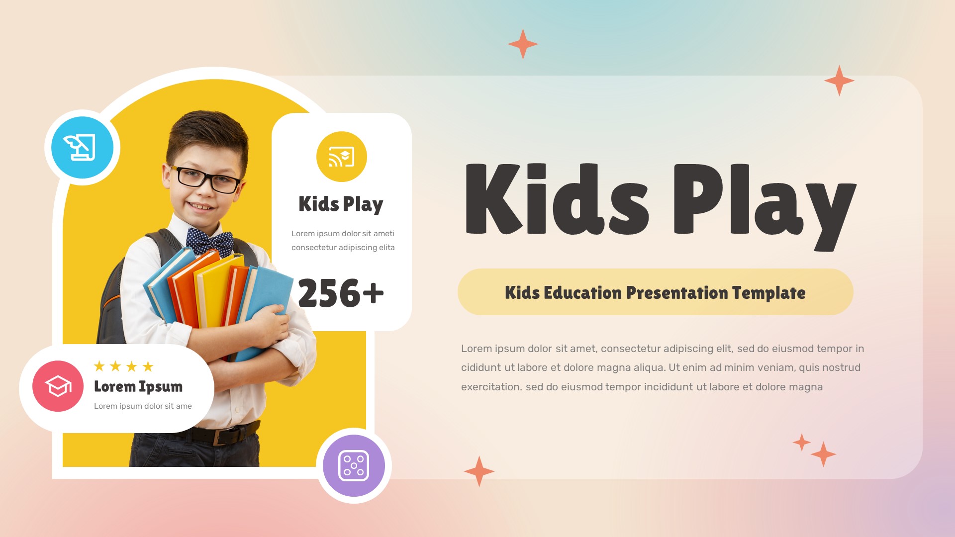 Kids Play - Kids Education Powerpoint Template, Presentation Templates
