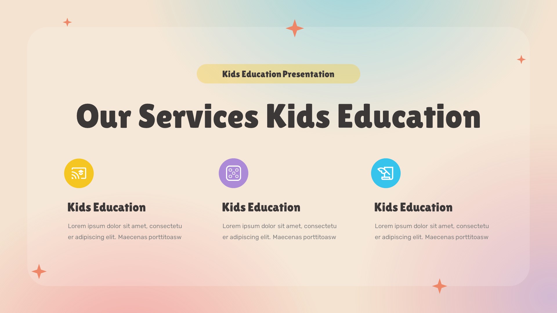 Kids Play - Kids Education Powerpoint Template, Presentation Templates