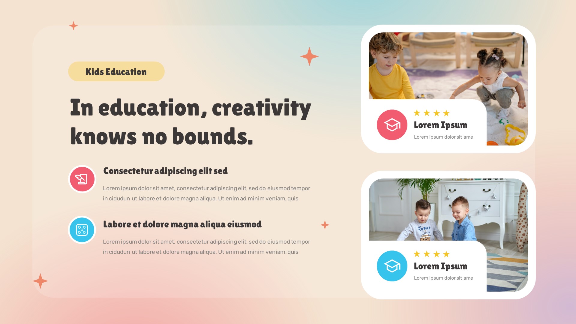 Kids Play - Kids Education Powerpoint Template, Presentation Templates