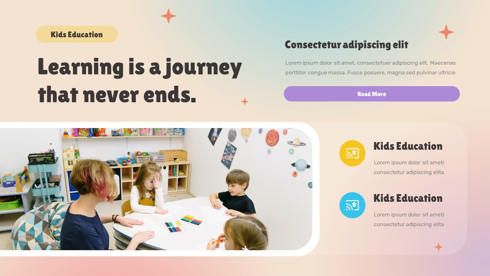Kids Play - Kids Education Powerpoint Template, Presentation Templates