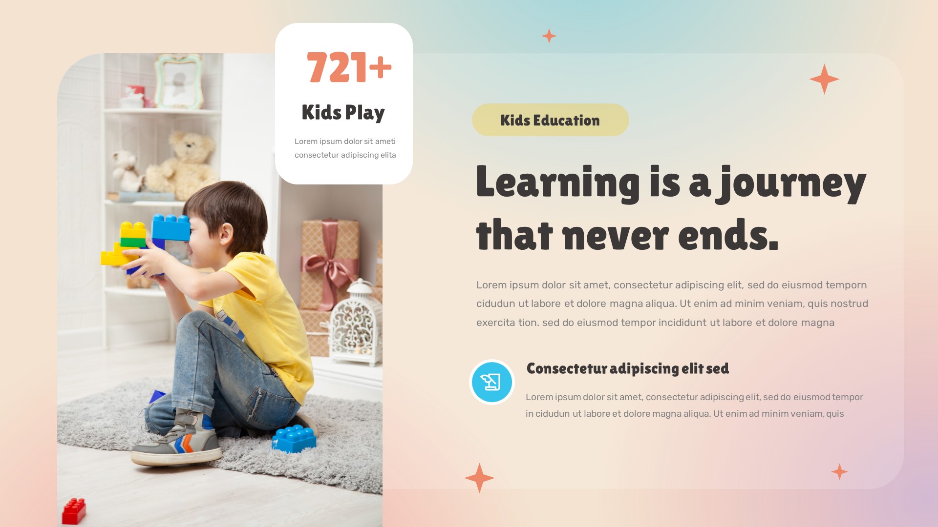 Kids Play - Kids Education Google Slides Template, Presentation Templates