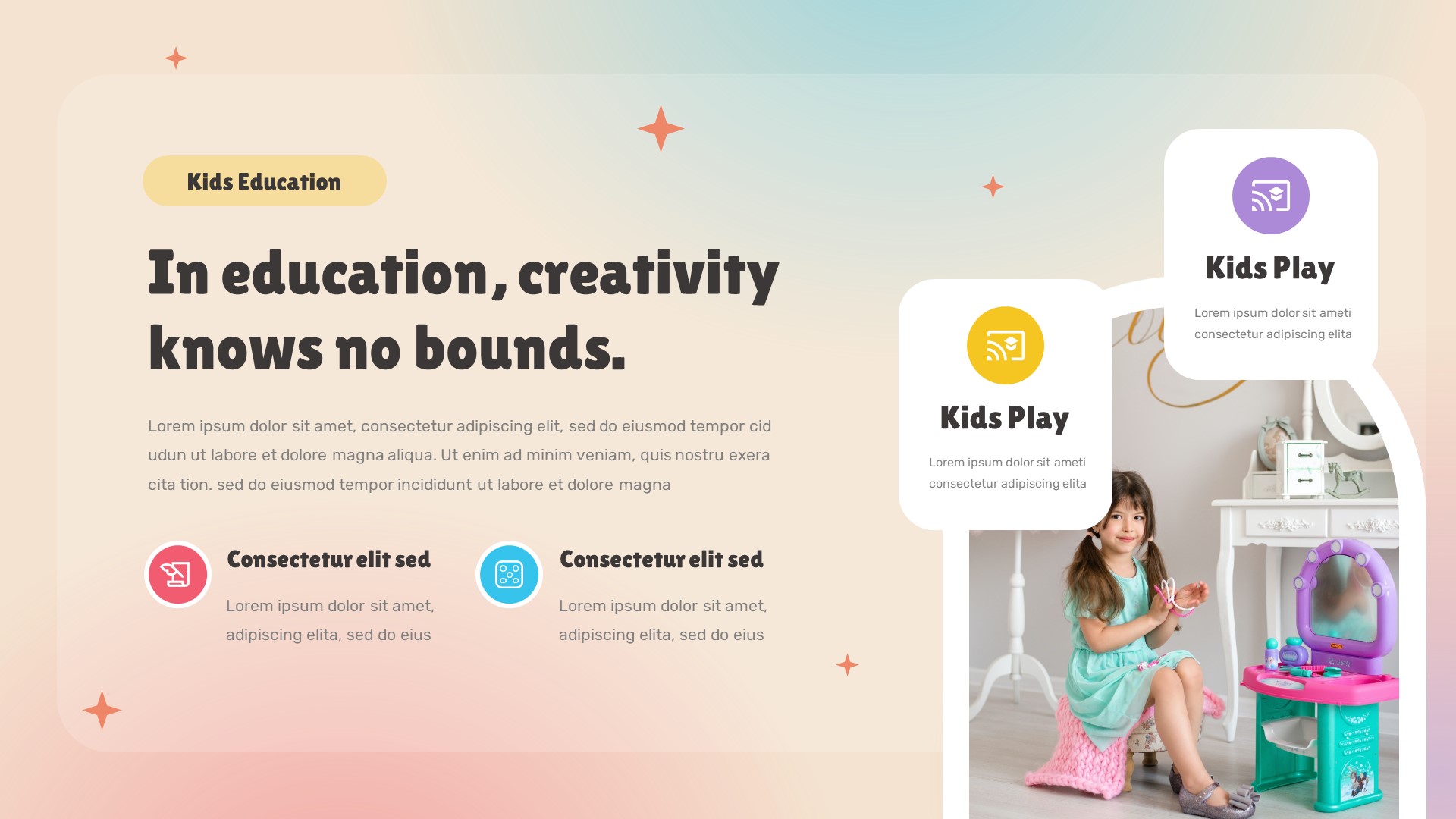 Kids Play - Kids Education Google Slides Template, Presentation Templates