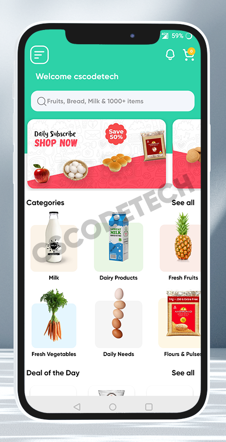 Dairy Products, Grocery, Daily Milk Delivery Mobile App with ...