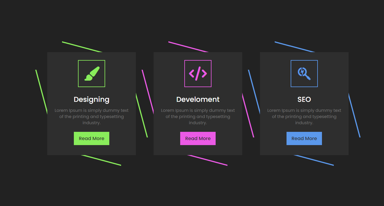 Creative Services Card Section - HTML CSS by Epic_Theme | CodeCanyon