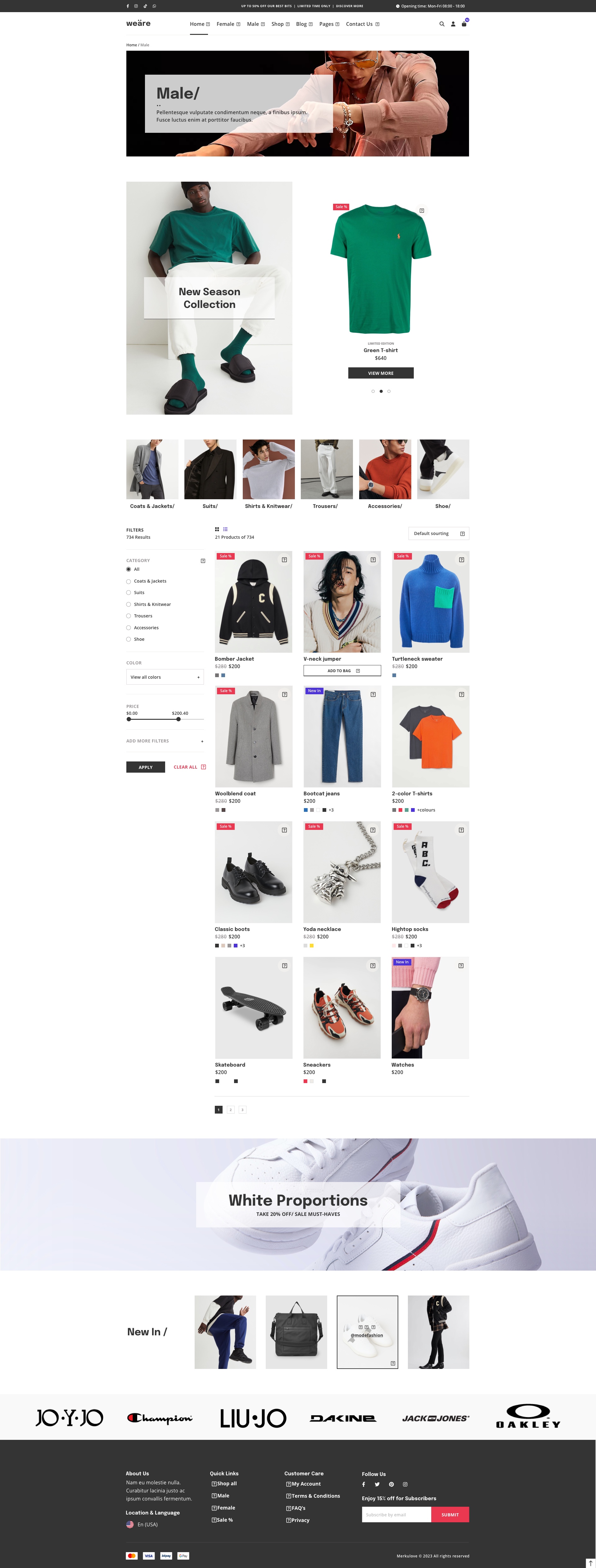 Weäre – Multipurpose Shop Template for Photoshop by merkulove | ThemeForest