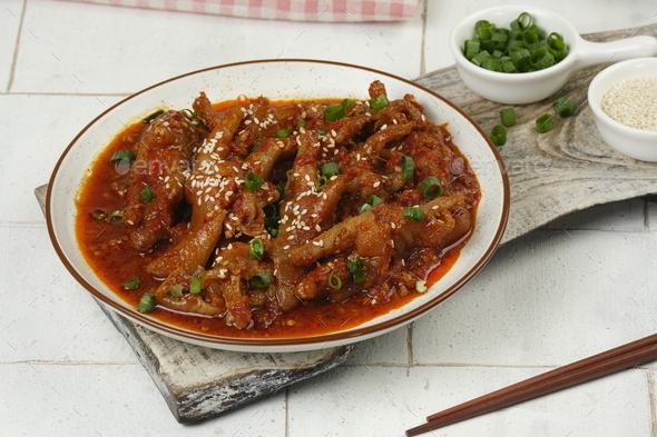 Dakbal is Spicy Chicken Feet,sweet Hot tasty dish,Korean Food Style ...