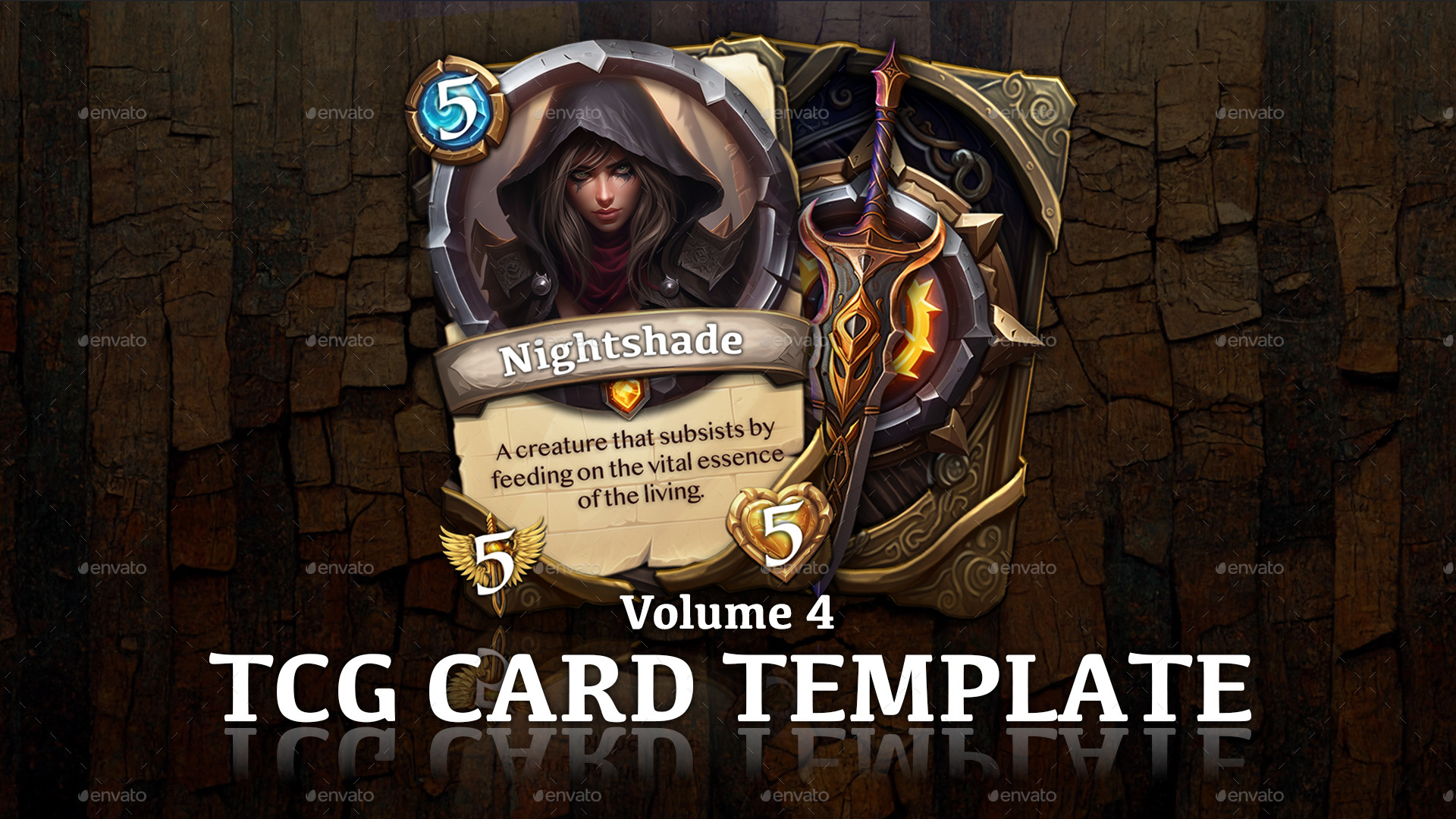 TCG Card Template - Volume 4, Game Assets | GraphicRiver