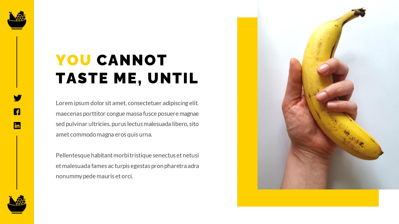 Banana - Fresh Fruit Store Google Slides Template, Presentation Templates