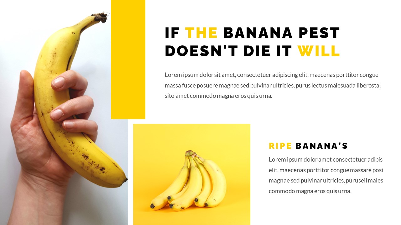 Banana - Fresh Fruit Store Google Slides Template, Presentation Templates