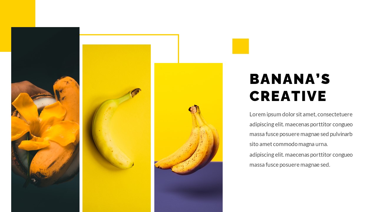 Banana - Fresh Fruit Store Google Slides Template, Presentation Templates
