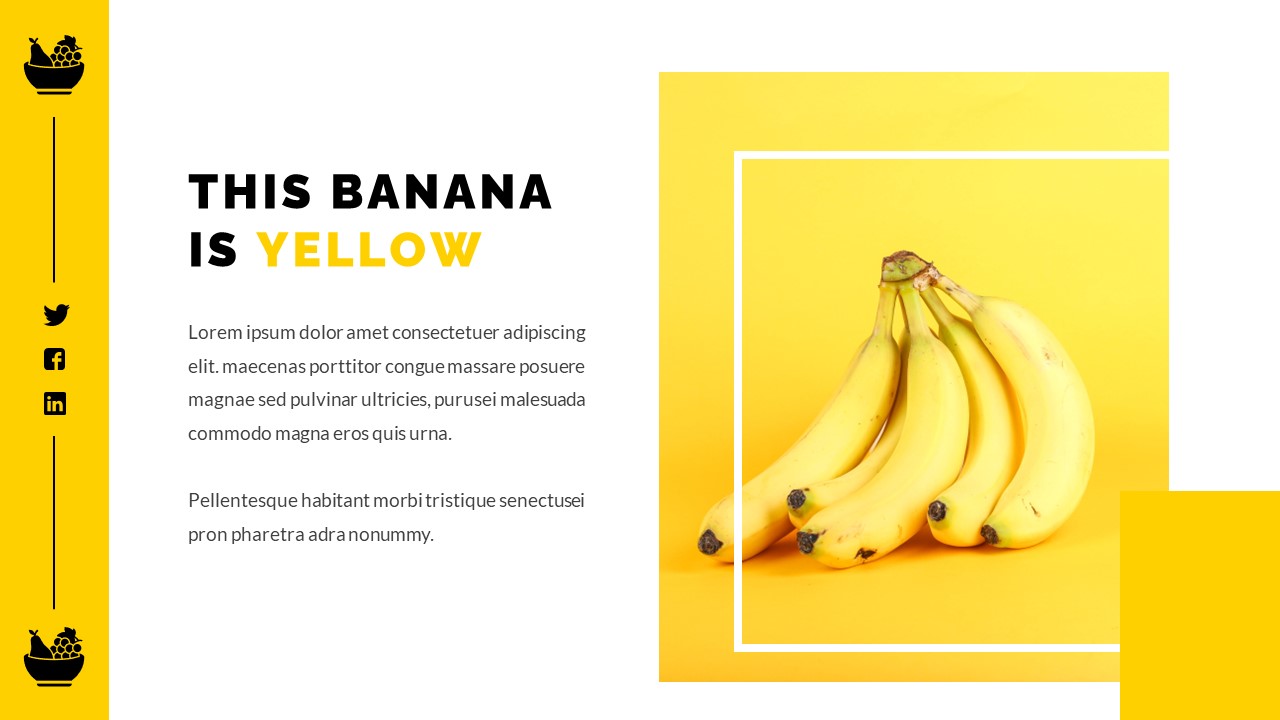 Banana - Fresh Fruit Store Google Slides Template, Presentation Templates