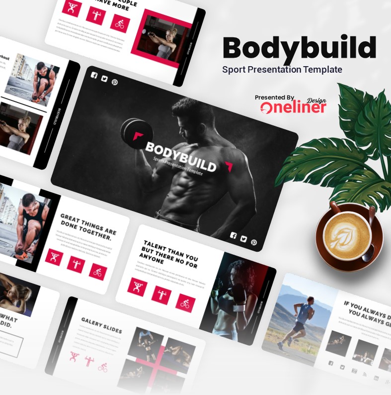 Bodybuild - Fitness and Gym Powerpoint Template, Presentation Templates