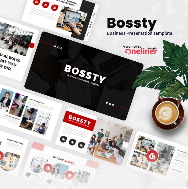 Bossty - Business and Finance Powerpoint Template, Presentation Templates