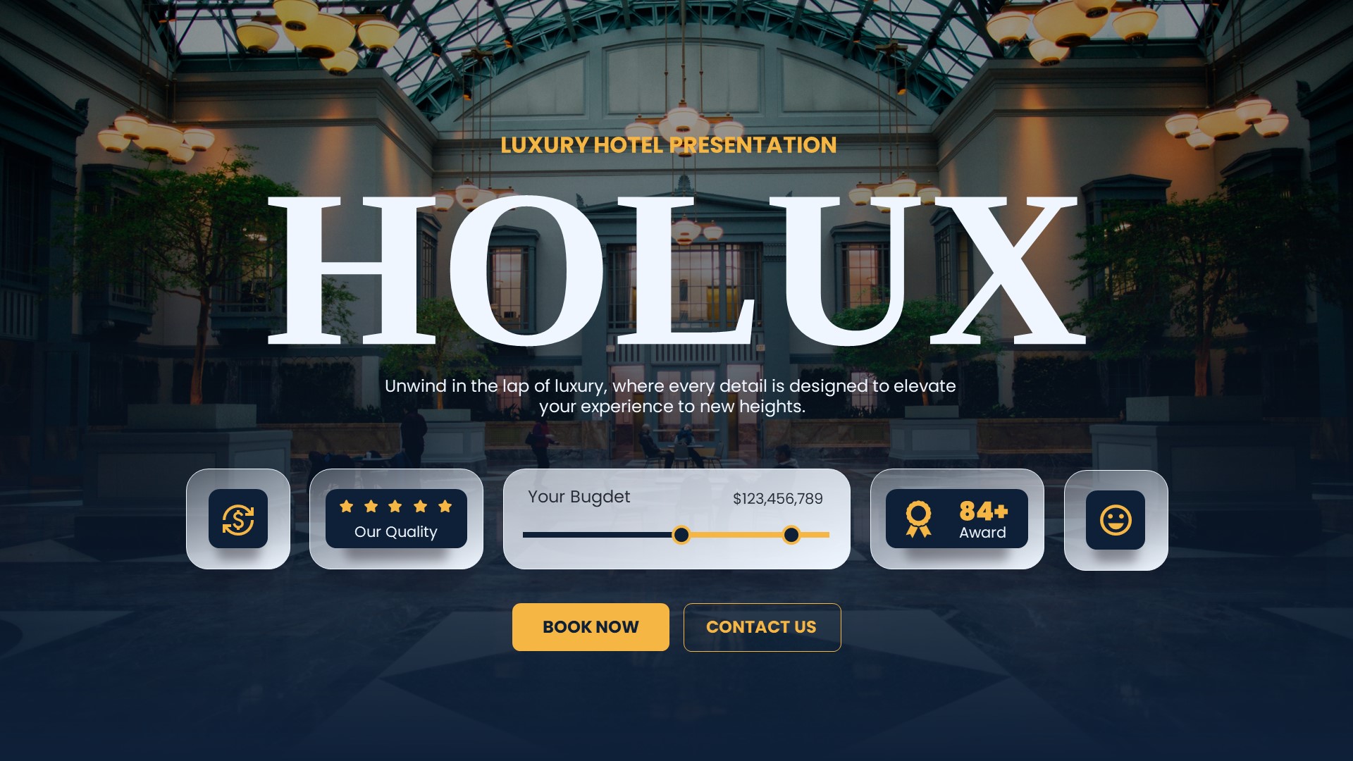 Holux - Luxury Hotel Presentation Template, Presentation Templates