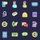 Call Center Icons Set Vector Sticker, Vectors | GraphicRiver