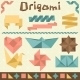 Retro Origami Set with Design Elements., Vectors | GraphicRiver