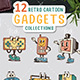 Hand Drawn Retro Cartoon Gadgets Collections, Vectors | GraphicRiver