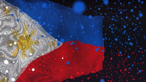 Philippines Flag Particle Animation, Motion Graphics | VideoHive