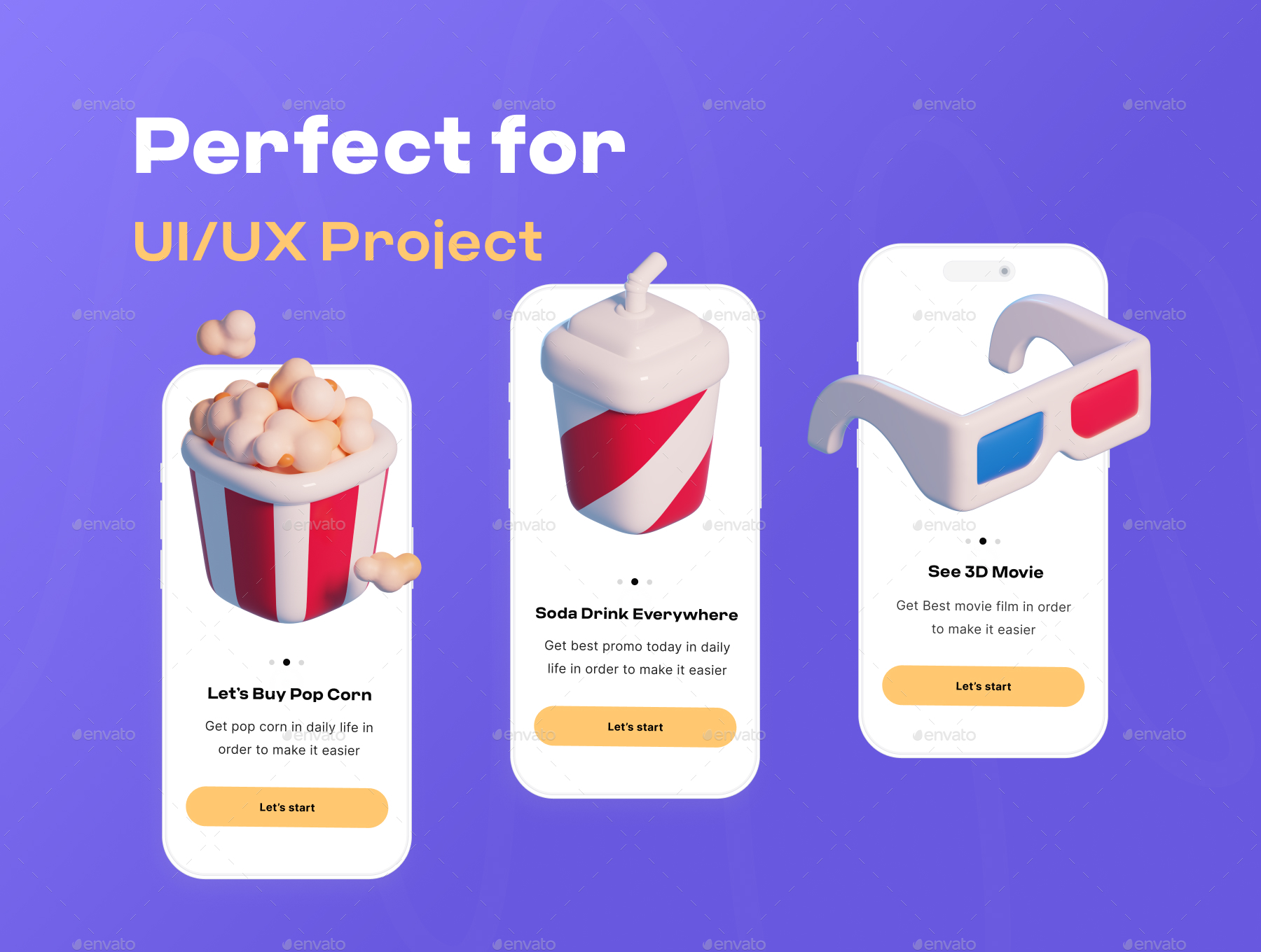 Movie & Cinema 3D icon Pack, Icons | GraphicRiver