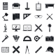 Architect Tool Icons Set Simple Style, Vectors | GraphicRiver
