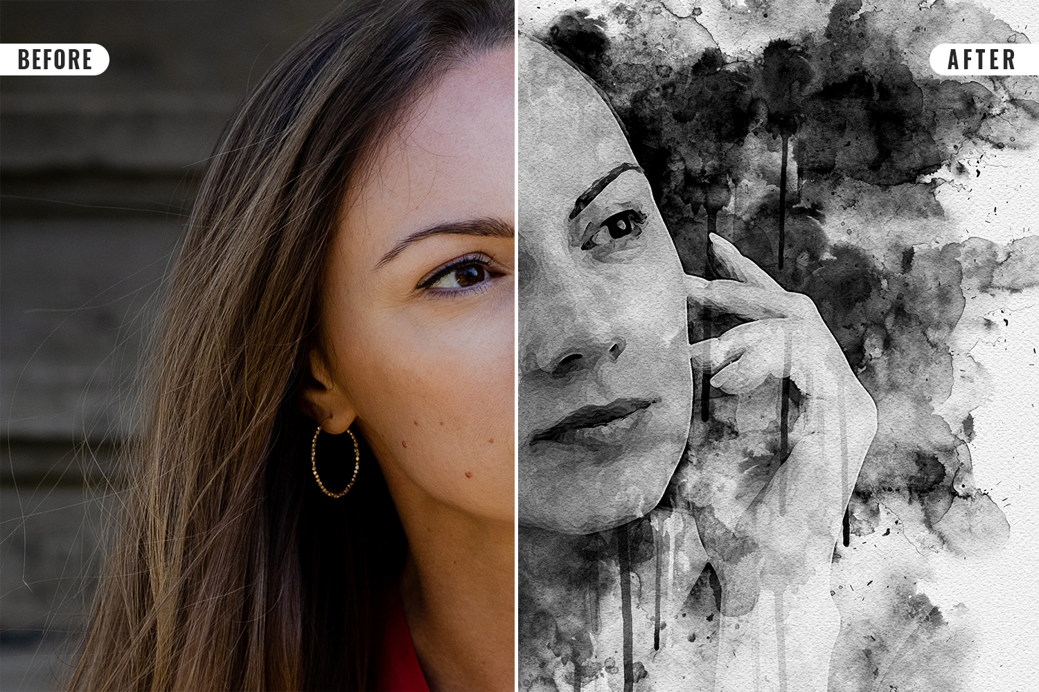 Ink Splatter Photo Effect, Add-ons | GraphicRiver