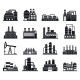 Refinery Plant Factory Icons Set Simple Style, Vectors | GraphicRiver
