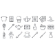 Magic Wizard Tools Icons Set Outline Style, Vectors | GraphicRiver