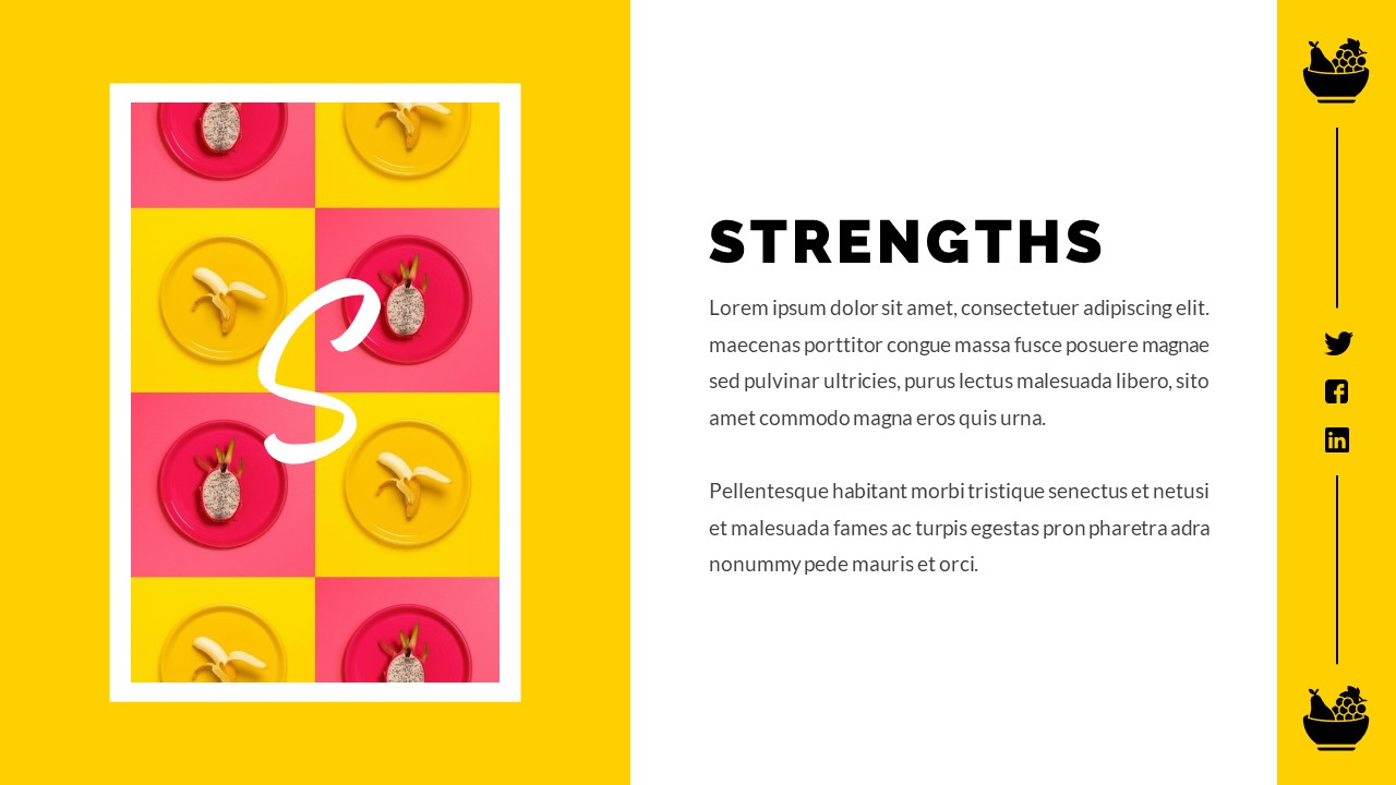 Banana - Fresh Fruit Store Powerpoint Template, Presentation Templates