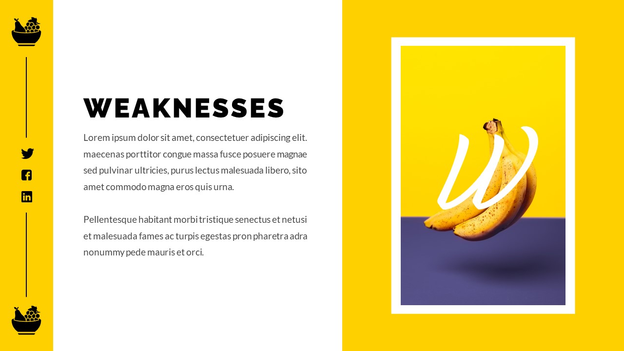 Banana - Fresh Fruit Store Powerpoint Template, Presentation Templates