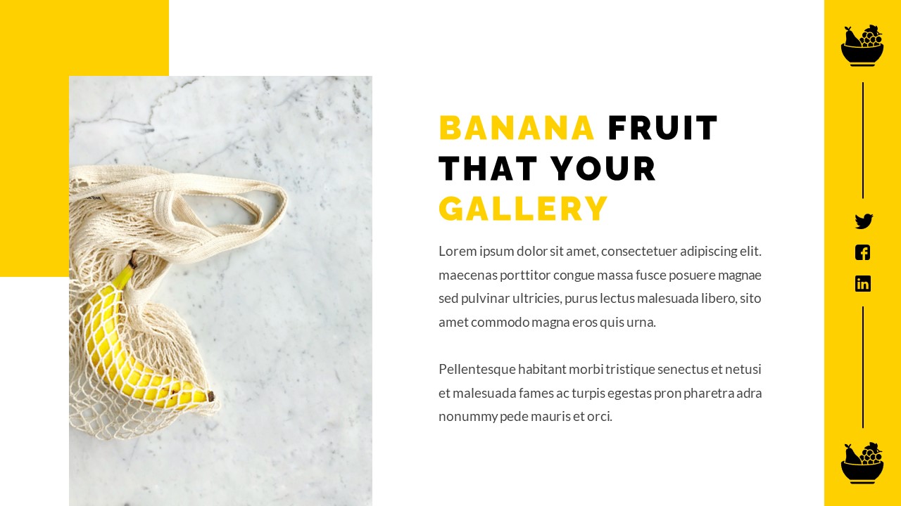 Banana - Fresh Fruit Store Powerpoint Template, Presentation Templates