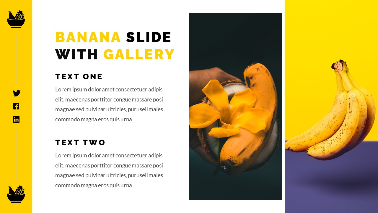 Banana - Fresh Fruit Store Powerpoint Template, Presentation Templates
