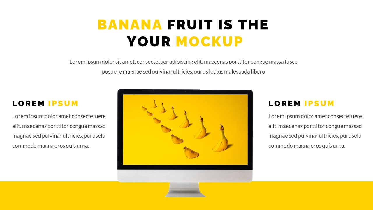 Banana - Fresh Fruit Store Powerpoint Template, Presentation Templates