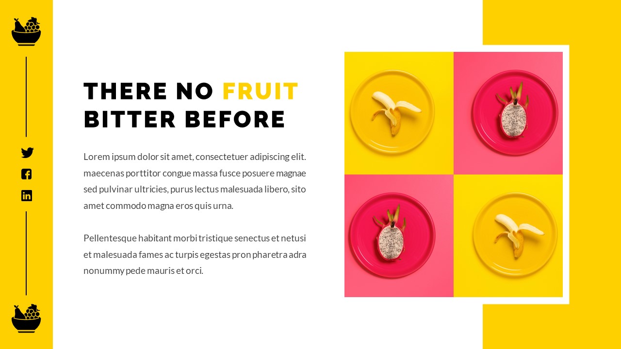 Banana - Fresh Fruit Store Powerpoint Template, Presentation Templates