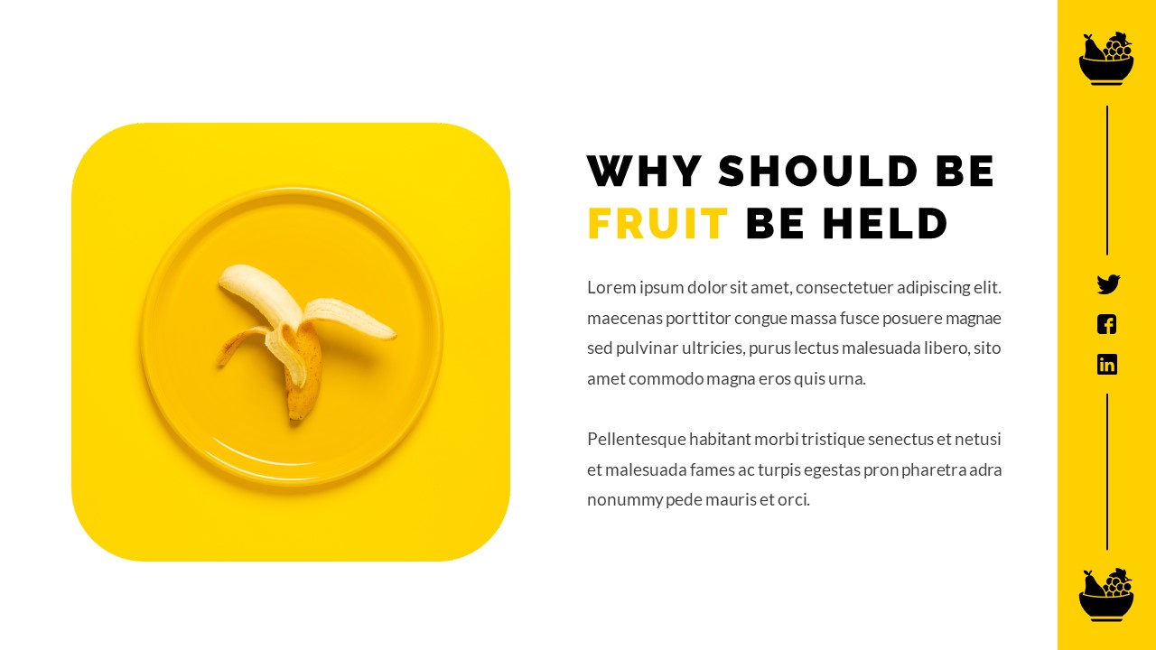 Banana - Fresh Fruit Store Powerpoint Template, Presentation Templates