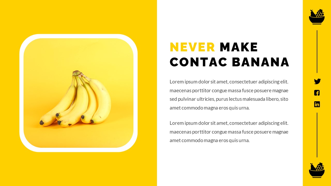 Banana - Fresh Fruit Store Powerpoint Template, Presentation Templates
