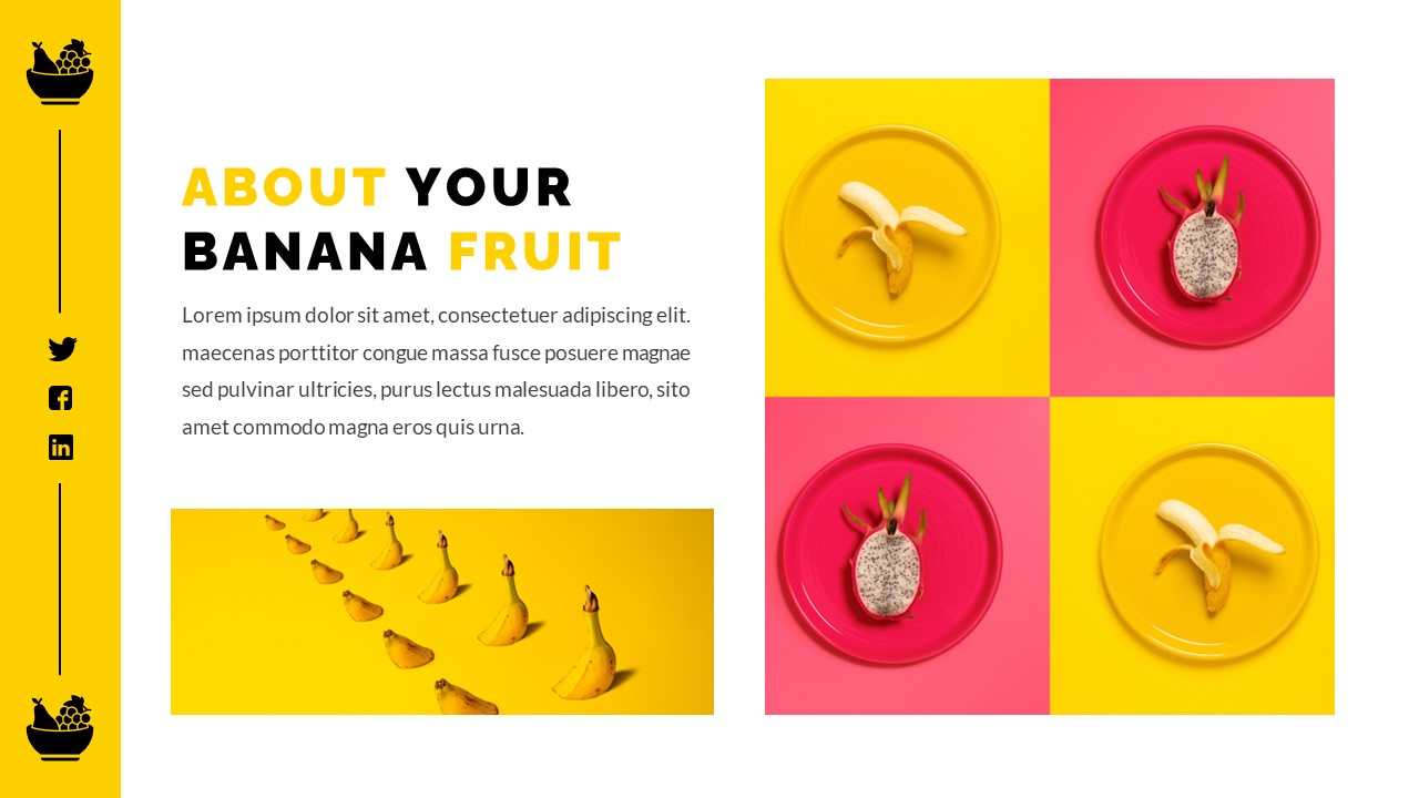 Banana - Fresh Fruit Store Powerpoint Template, Presentation Templates