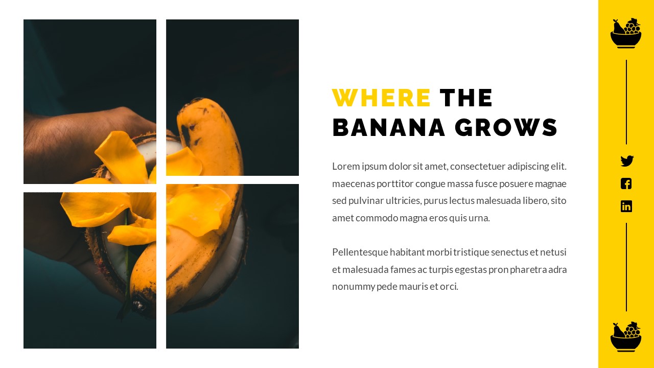 Banana - Fresh Fruit Store Powerpoint Template, Presentation Templates