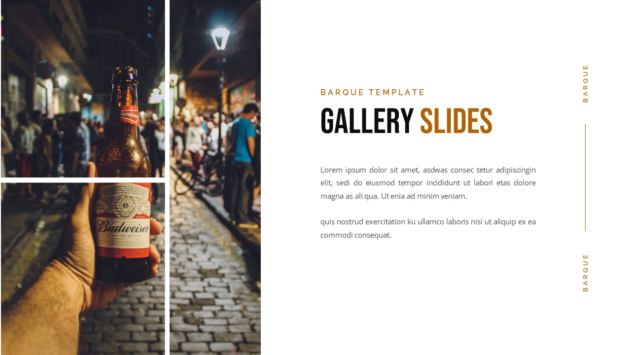 BarQue - Bar and Restaurant Powerpoint Template, Presentation Templates