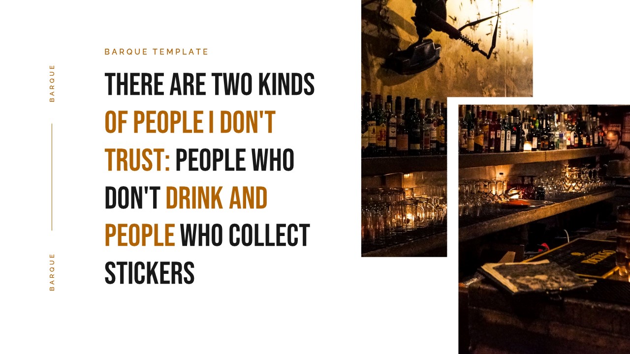 BarQue - Bar and Restaurant Powerpoint Template, Presentation Templates