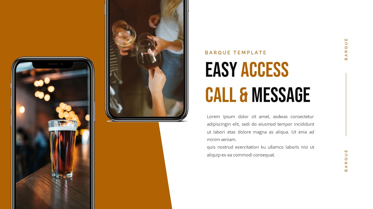 BarQue - Bar and Restaurant Powerpoint Template, Presentation Templates