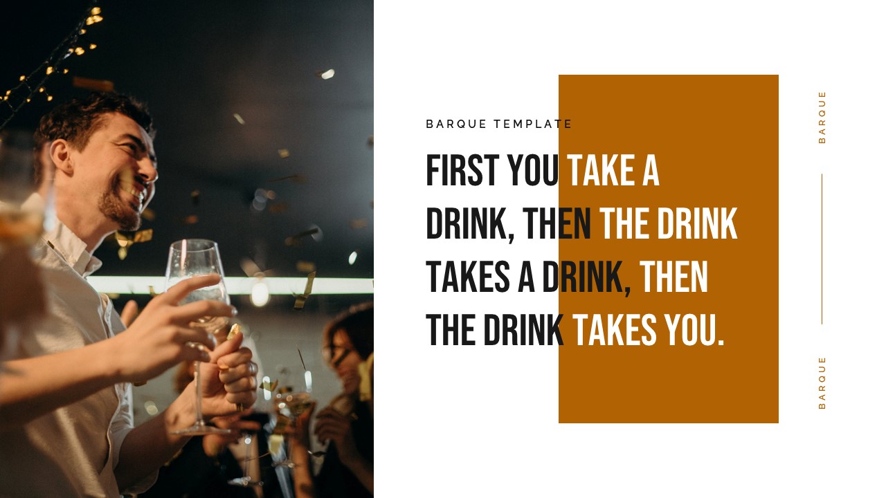 BarQue - Bar and Restaurant Powerpoint Template, Presentation Templates