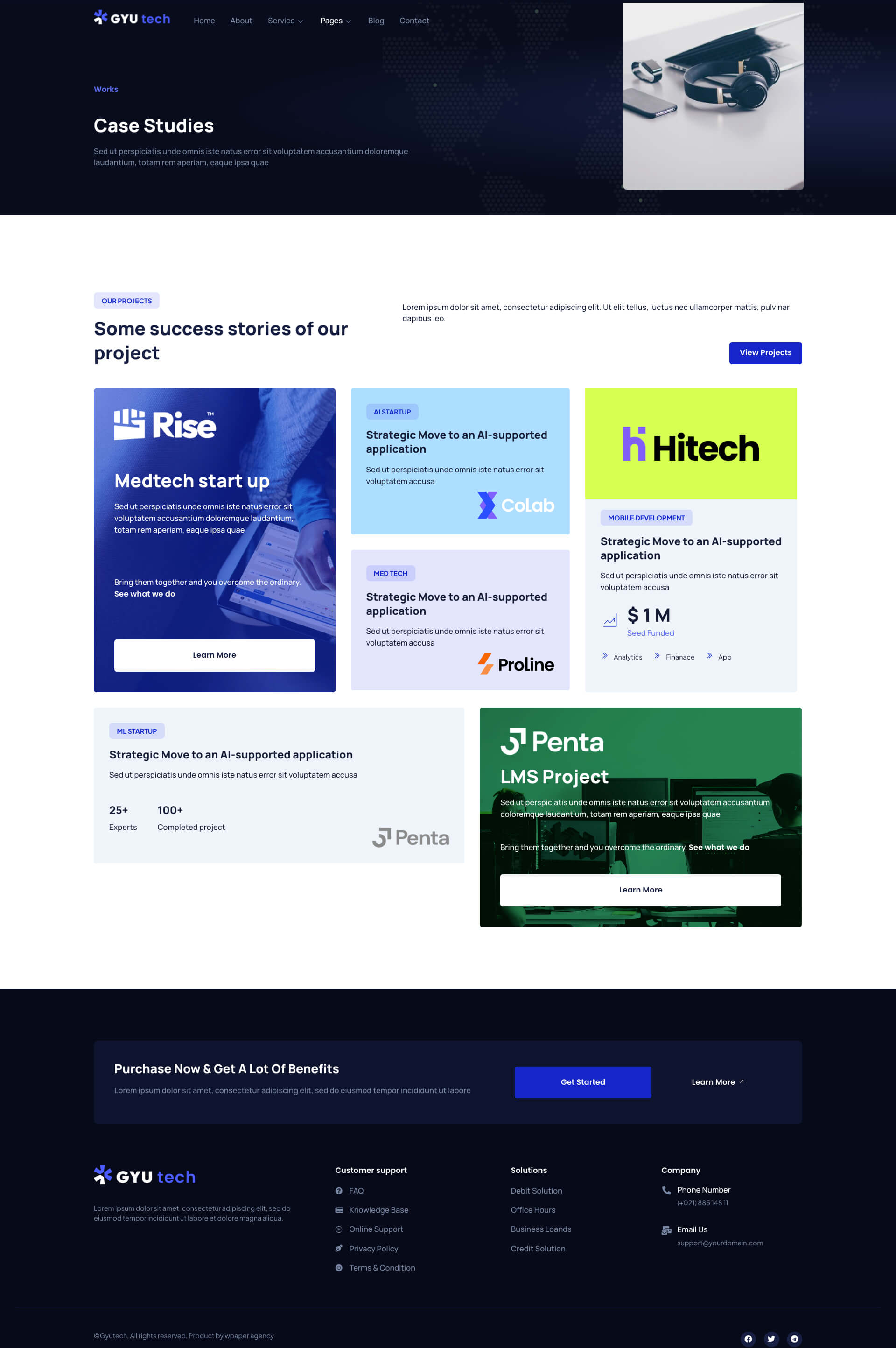 Gyutech - IT solution & Services Company Elementor Template Kit by ...