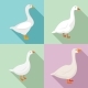 Goose Icons Set Flat Style, Vectors | GraphicRiver