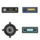Car Audio Icons Set Flat Style, Vectors | GraphicRiver