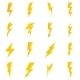 Lightning Bolt Icons Set Flat Style, Vectors | GraphicRiver