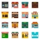 Local Business Icons Set Flat Style, Vectors | GraphicRiver