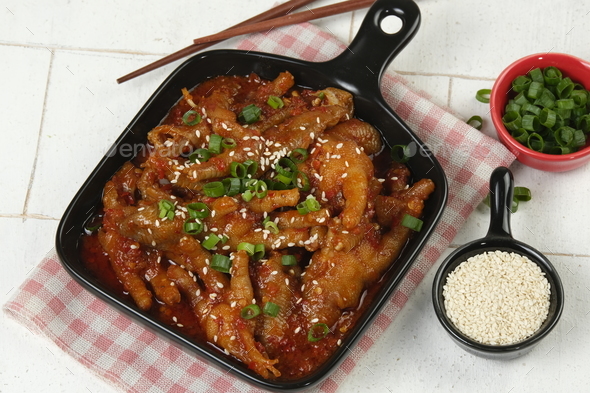 Dakbal is Spicy Chicken Feet,sweet Hot tasty dish,Korean Food Style ...