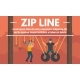 Zip Line Concept Banner Flat Style, Vectors | GraphicRiver
