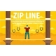 Forest Zip Line Concept Banner Flat Style, Vectors | GraphicRiver